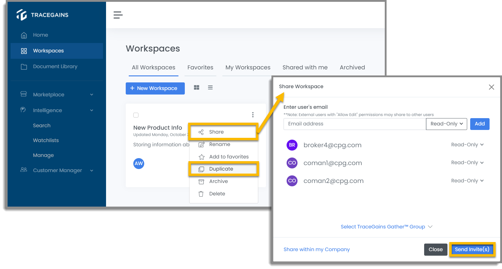 Workspaces Use Cases – TraceGains Gather® Help Center