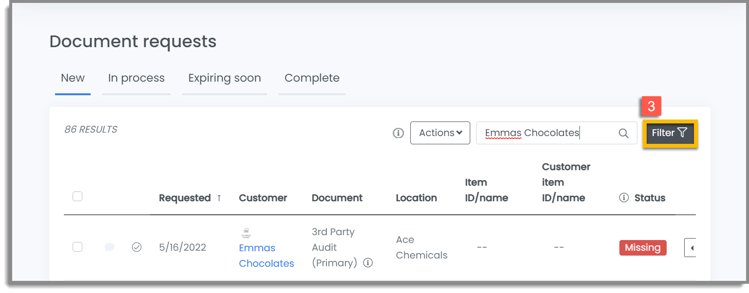 Document Requests – TraceGains Gather® Help Center