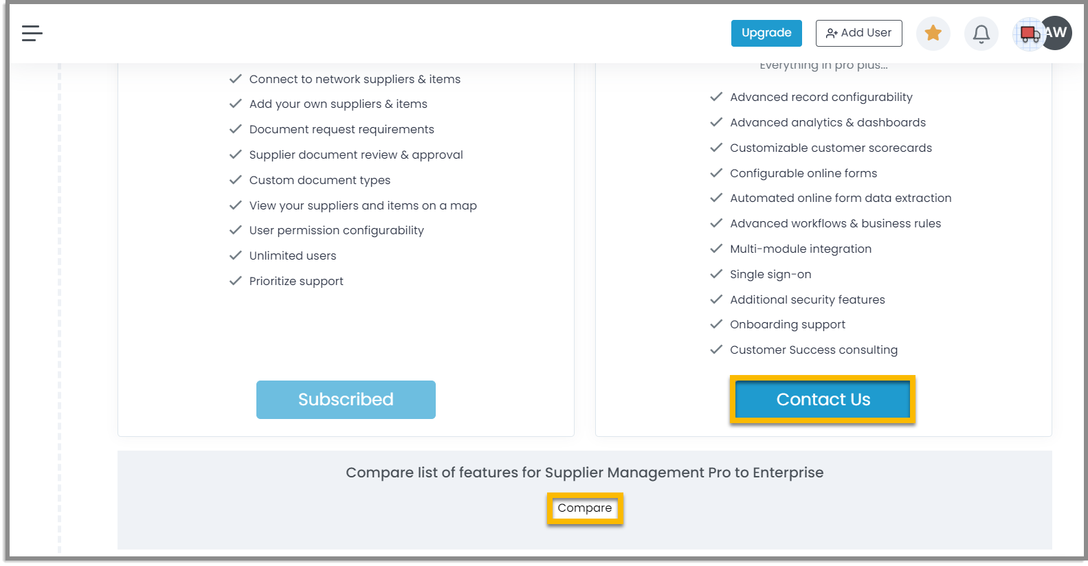 Upgrade To Supplier Management Enterprise Tracegains Gather® Help Center