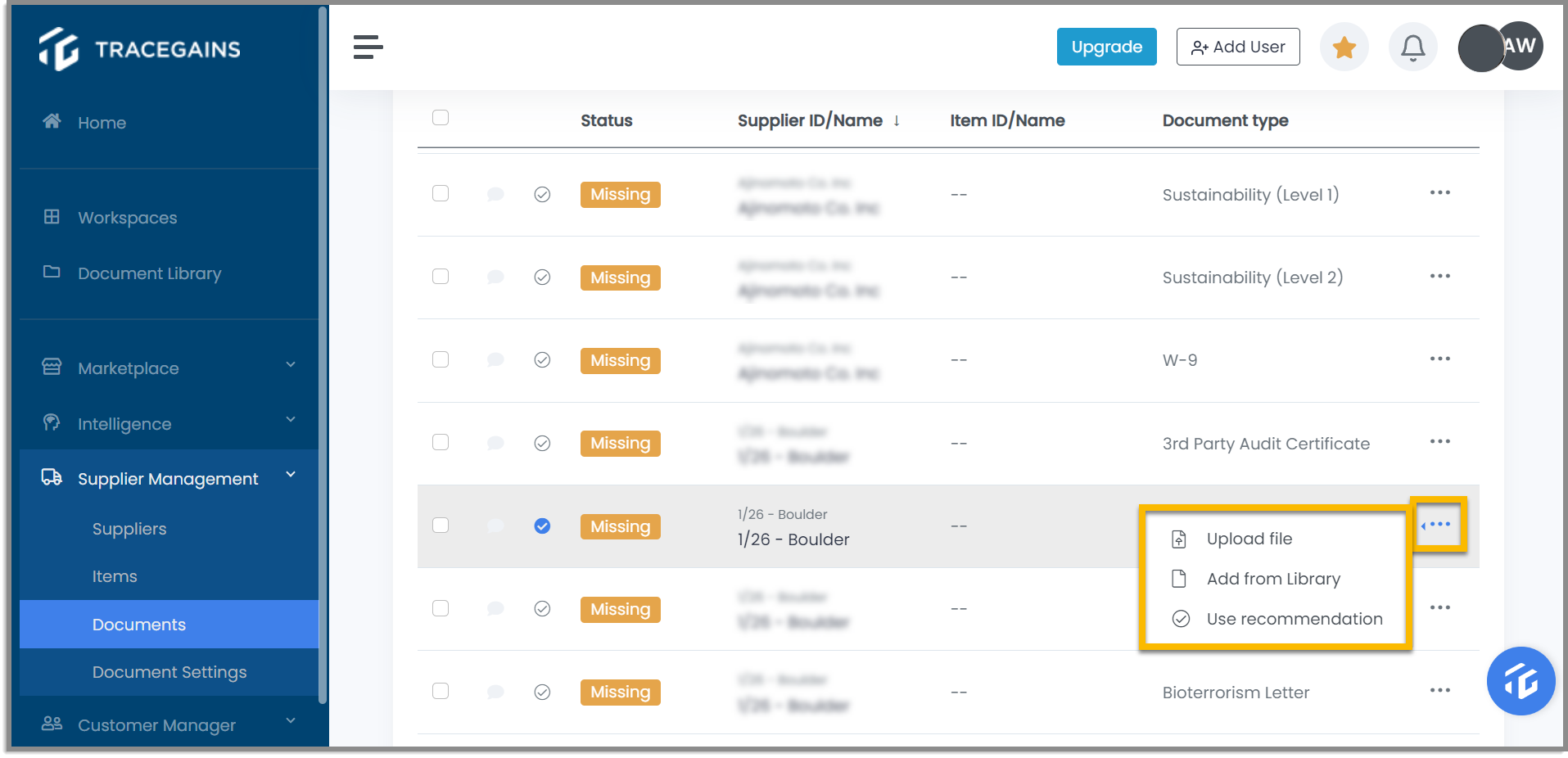 Manage Received Documents – TraceGains Gather® Help Center