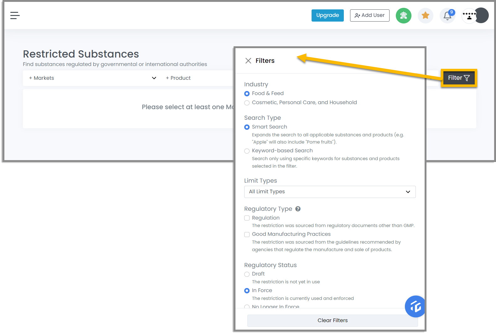 Restricted Substances Search – TraceGains Gather® Help Center