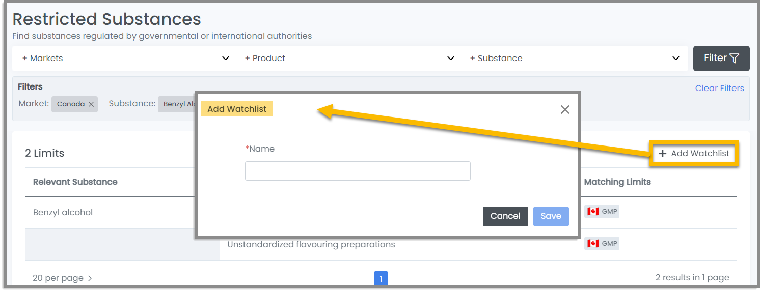 Restricted Substances Search – TraceGains Gather® Help Center