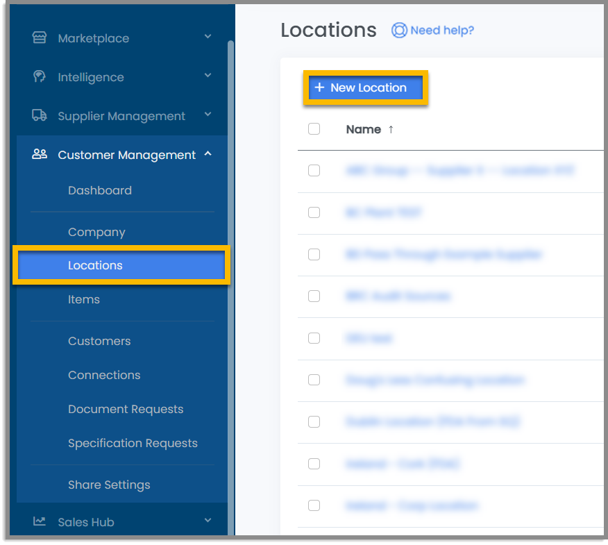 Adding Locations & Items – TraceGains Gather® Help Center