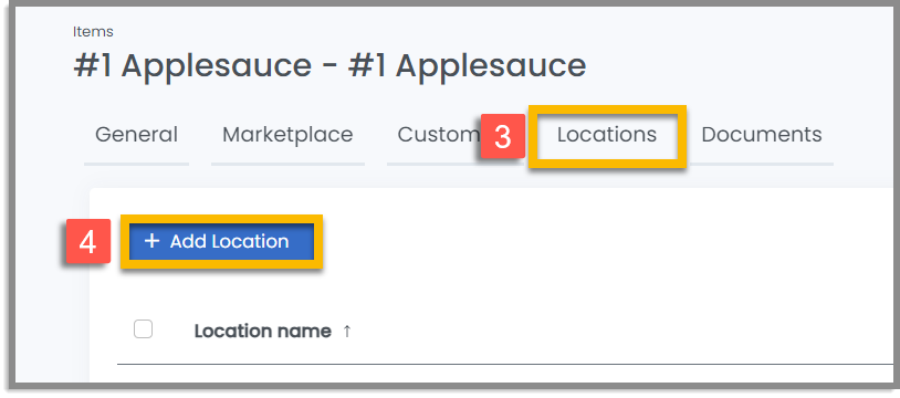 Adding Locations & Items – TraceGains Gather® Help Center