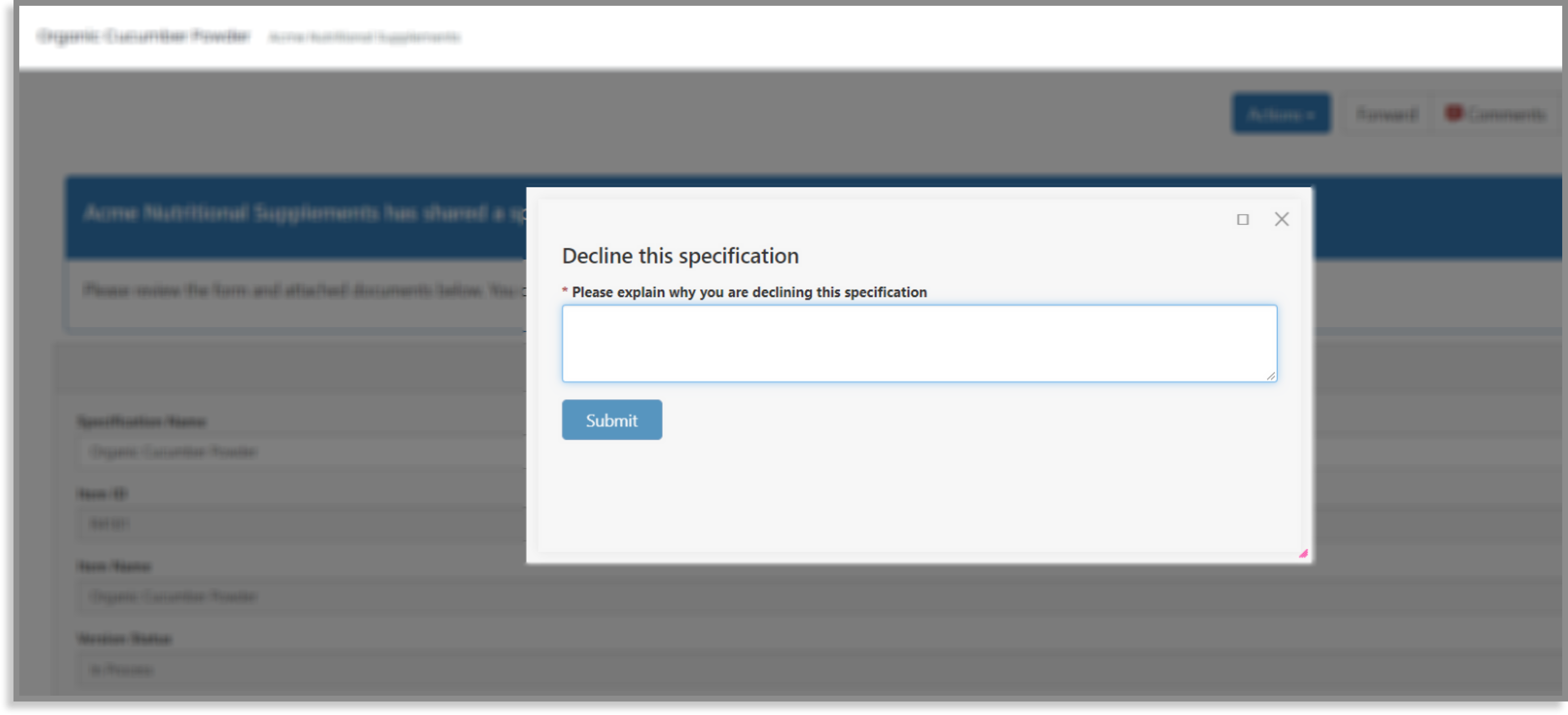 Specification Requests – Gather Help Center